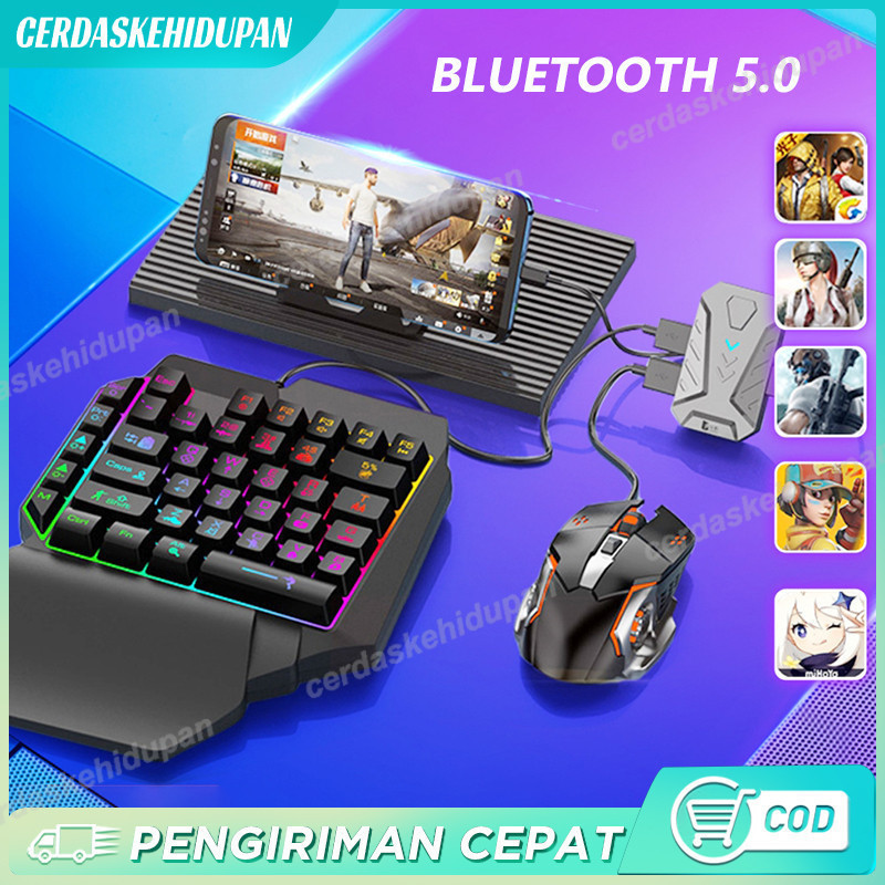 Jual Gaming keyboard mobile keyboard Pubg/Freefire One-handed gaming ...