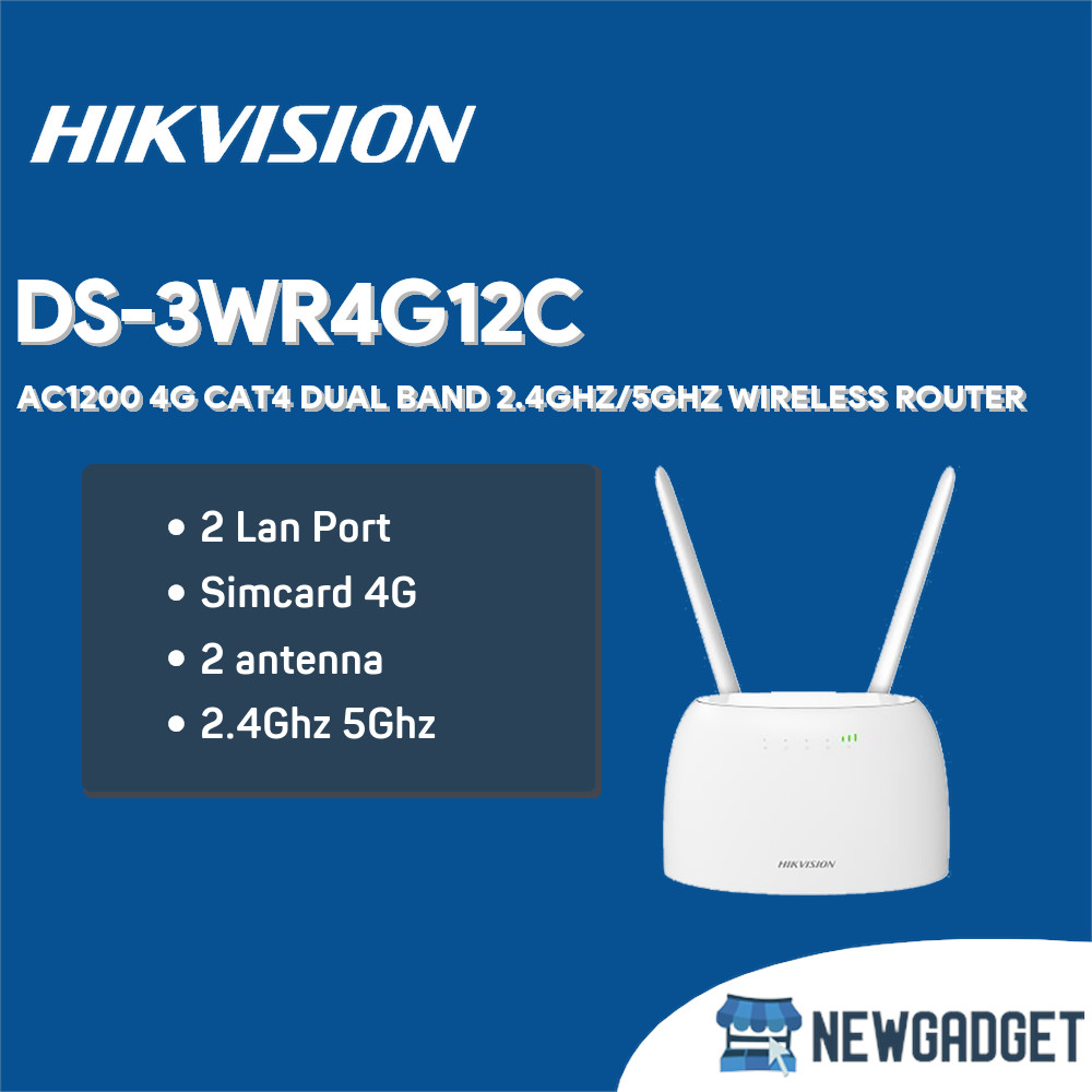 Jual HIKVISION DS-3WR4G12C AC1200 4G LTE CAT4 DUAL BAND 2.4GHZ/5GHZ ...