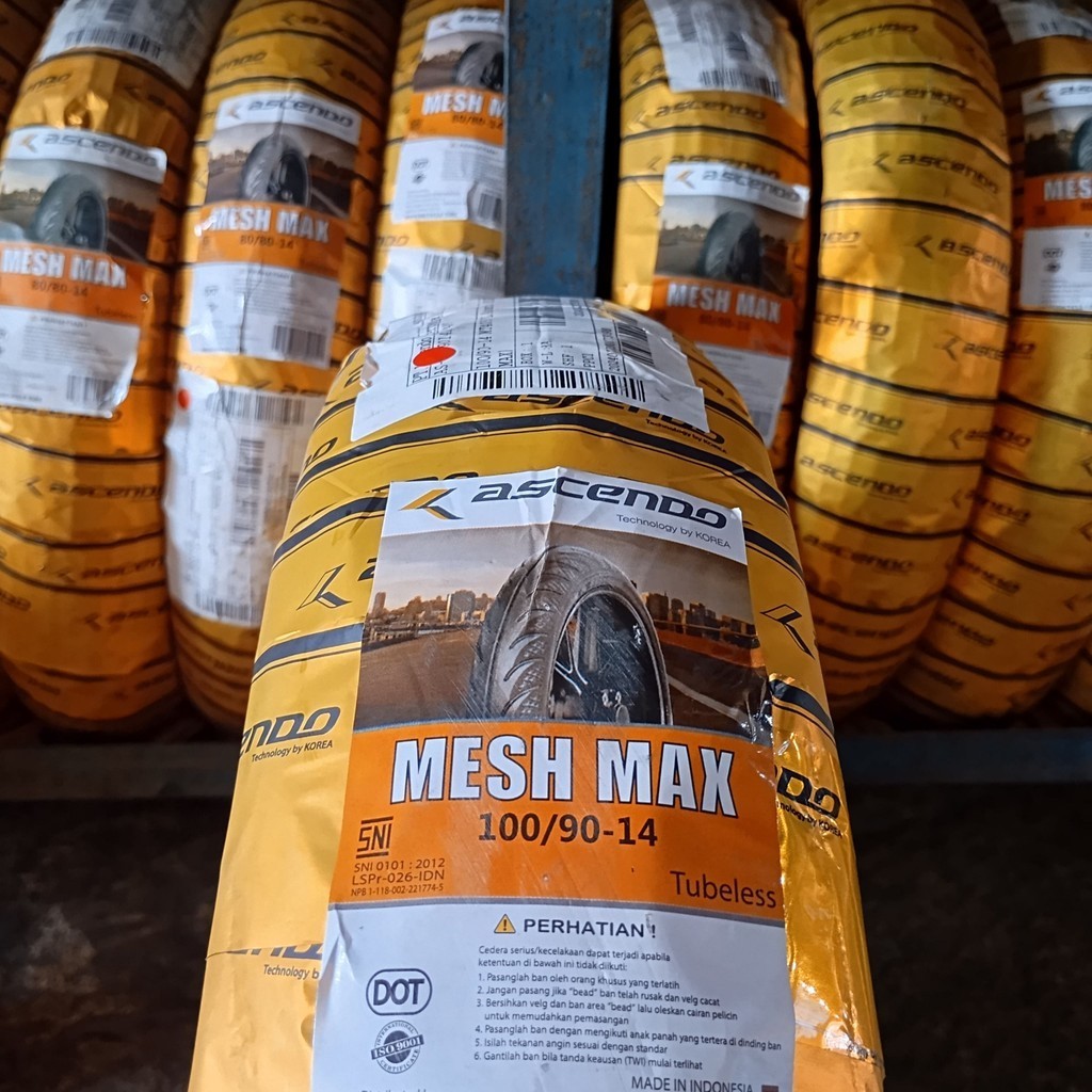 Jual Ban ASCENDO Mesh Max 100/90-14 Tubeless Motor Matic Lexi Vario ...