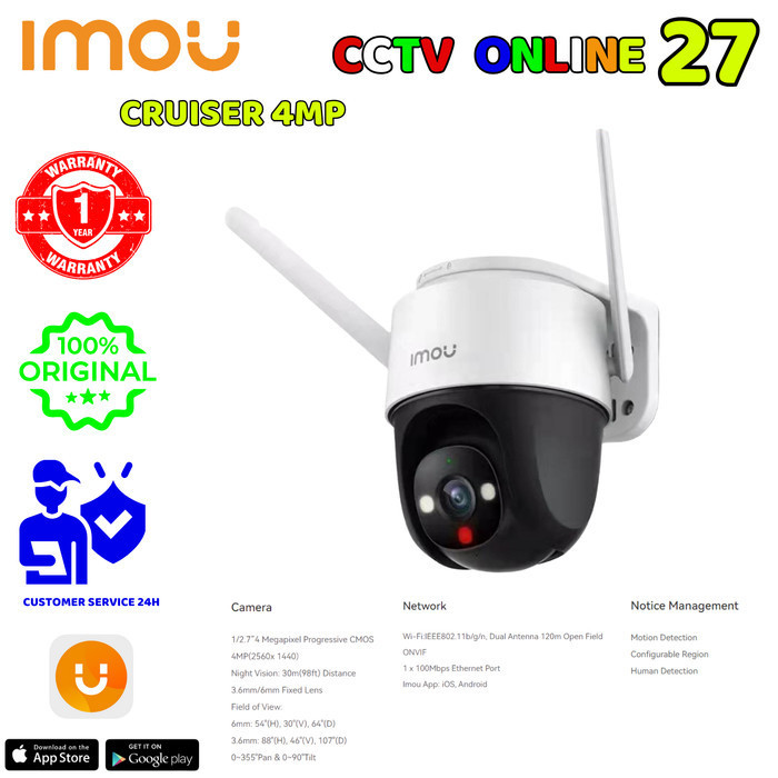 Jual IMOU CRUISER 4MP CCTV WIFI KAMERA IP CAMERA WIRELESS PTZ | Shopee ...