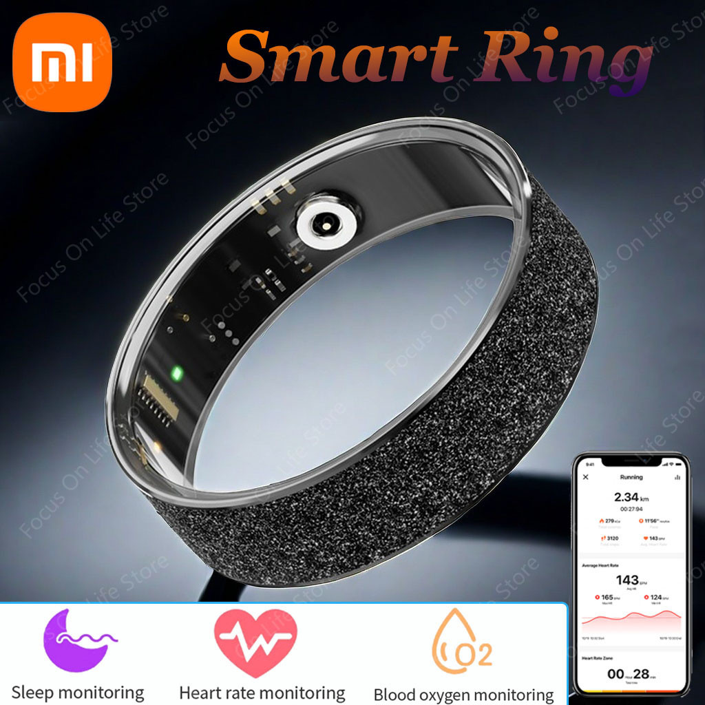 Jual Xiaomi Smart Ring Military Grade Titanium Steel Shell Health ...