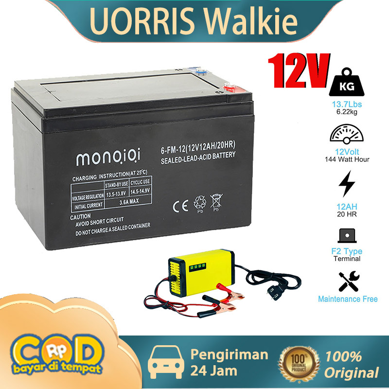 Jual Aki Kering Original 12V 12AH Sealedlead-acid Battery Accu Tangki ...