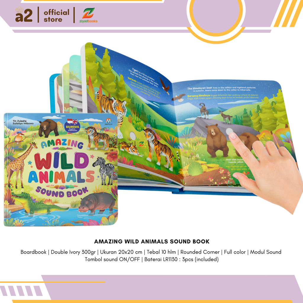 Jual [Ziyadbooks] Amazing Wild Animals Sound Book Buku Bersuara Untuk ...