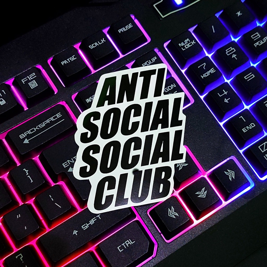Jual Sticker Aesthetic Anti Social Club Series - Stiker Pack Stiker ...