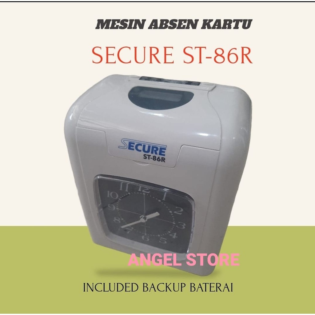 Jual Mesin / Alat Ceklok Absen SECURE ST-86R with BACKUP BATERAI ...