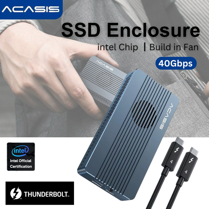 Jual Acasis Enclosure Thunderbolt 4 40Gbps USB 4.0 SSD With Cooling Fan ...
