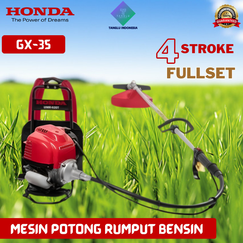 Jual HONDA GX-35 4T FULLSET Brush Cutter Mesin Potong Rumput Bensin 4 Stroke 4Tak GX35 ORIGINAL ...