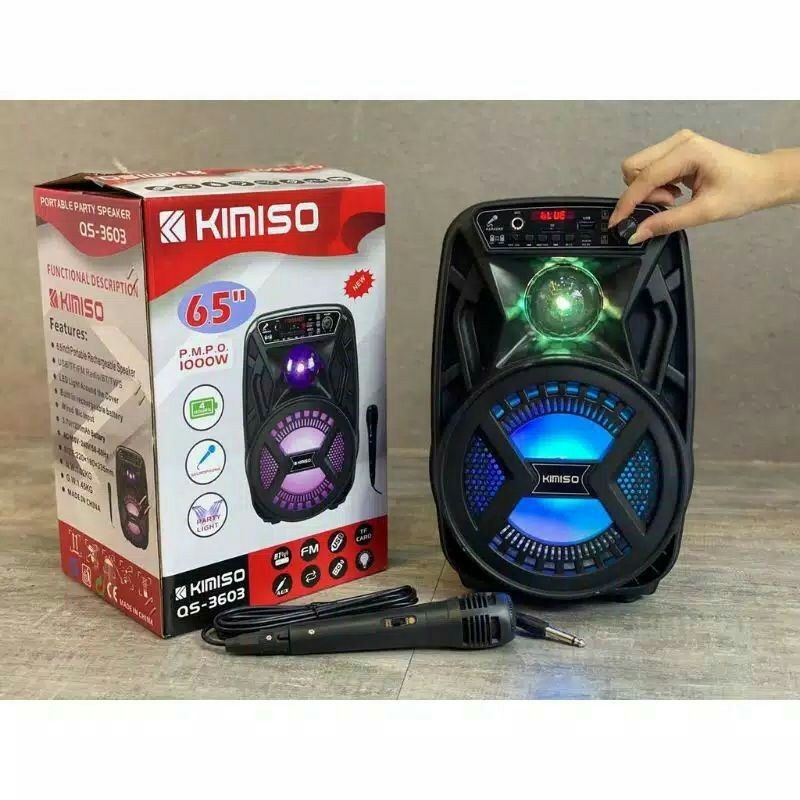 Jual Speaker BT KIMISO 6,5''inch QS-3603 + MIC / Kimiso Portable ...