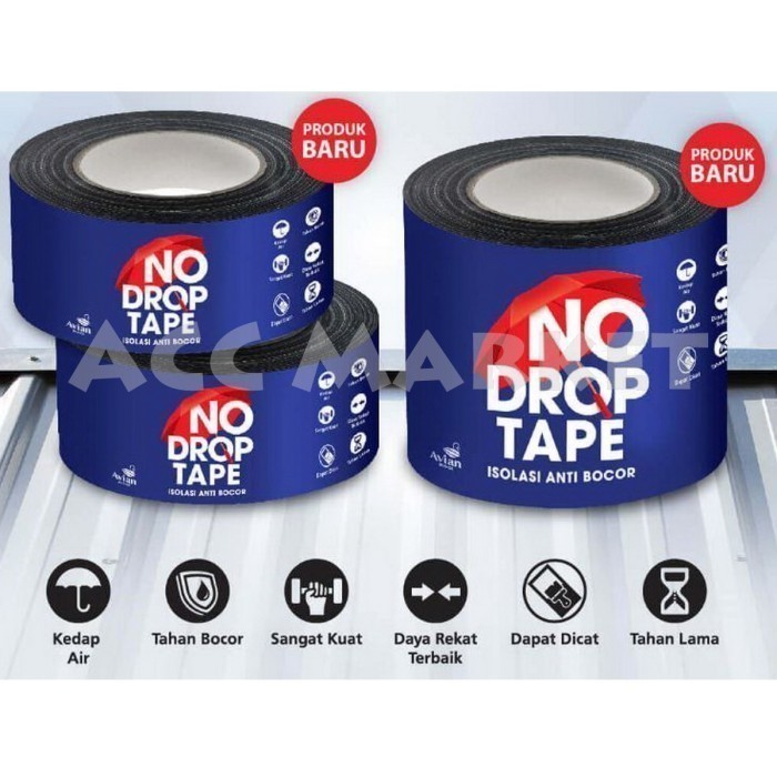 Jual NO DROP TAPE Lakban Anti Bocor Isolasi Atap Pipa Air Talang Dak ...