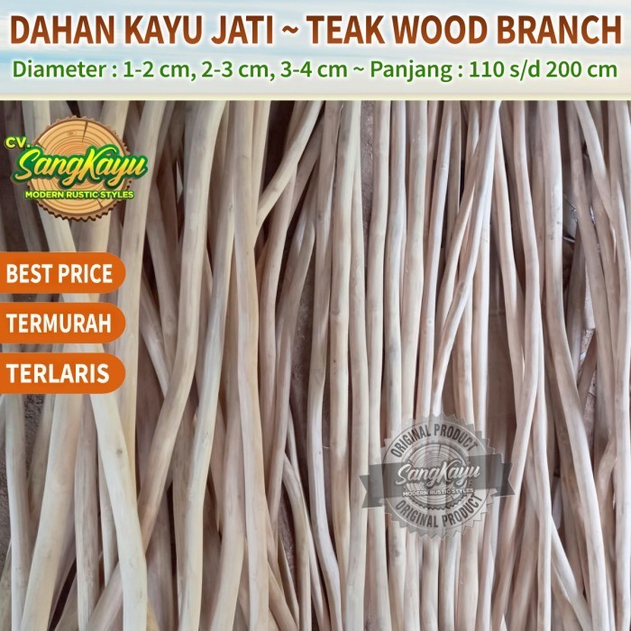 Jual Teak Wood Branch 200 dahan ranting kayu jati macrame craft ...