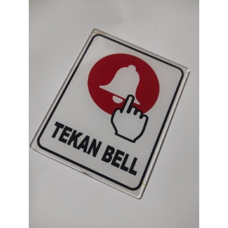 Jual Papan Akrilik Tekan Bell | Bell Akrilik Tinggal Tempel | Tekan ...