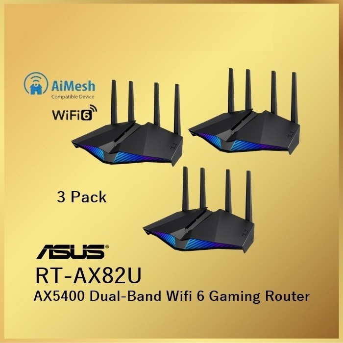 Jual ASUS RT-AX82U 2 Pack AX5400 WiFi 6 AiMesh AX82U Wireless Router ...