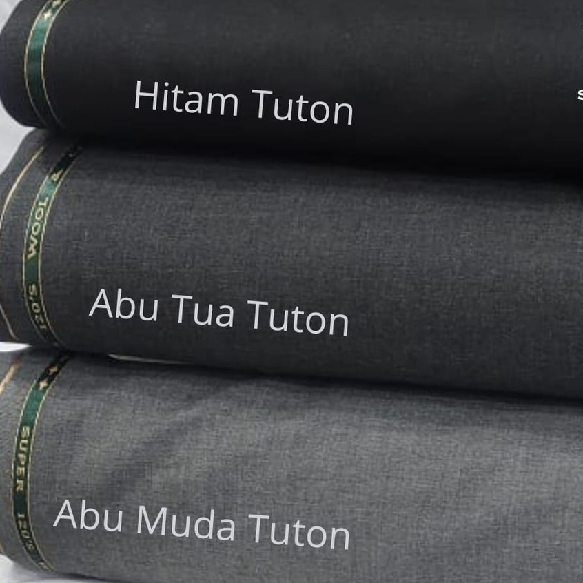 Jual Kain Wedding Tropical Wool Series Bahan Jas & Celana Hitam/Abu ...