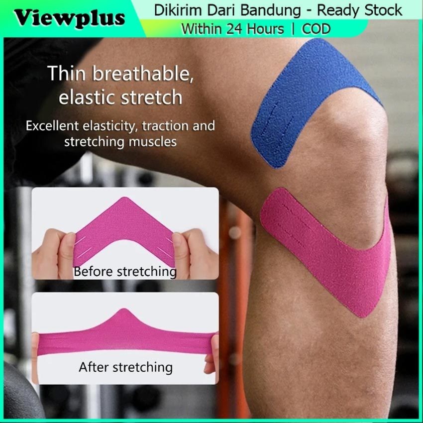 Jual 5Pcs Kanesio Tape Tapping Olahraga Theraphy V-Shaped Elastis ...