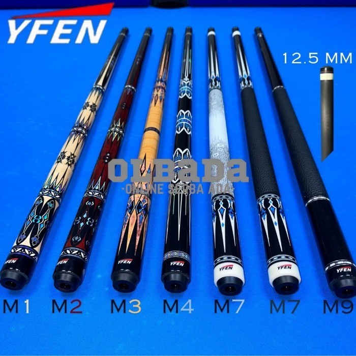 Jual BEST- Stik Billiard Carbon YFEN Cue Stick Play - JUMPBREAK BLACK ...