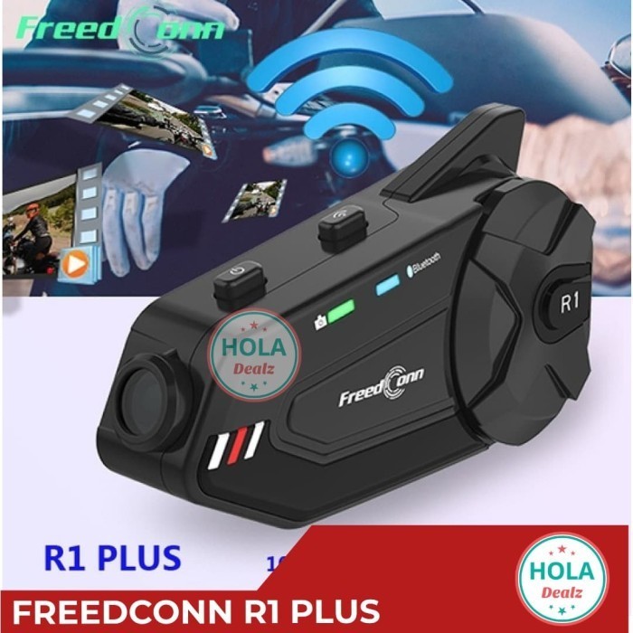 Jual BEST FREEDCONN R1 PLUS INTERCOM BLUETOOTH HELM VS SENA PACTALK M3 ...
