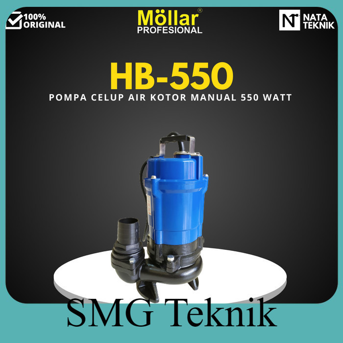 Jual Berkualitas Pompa Celup Air Kotor 2 Inch Manual MOLLAR HB-550 - 600 Watt DSA769 | Shopee ...