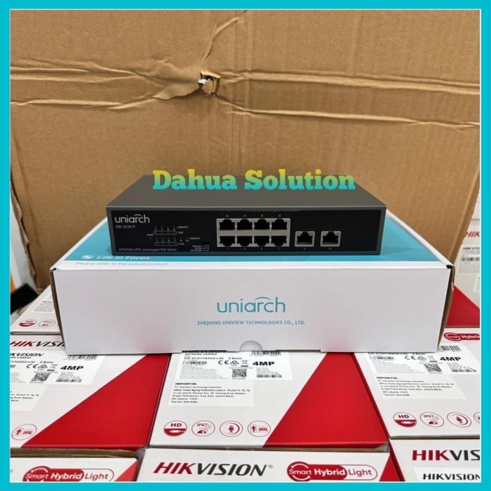 Jual SW-2110-LP Uniarch UNV 8+2 PoE Switch Hub IP Camera CCTV Power ...