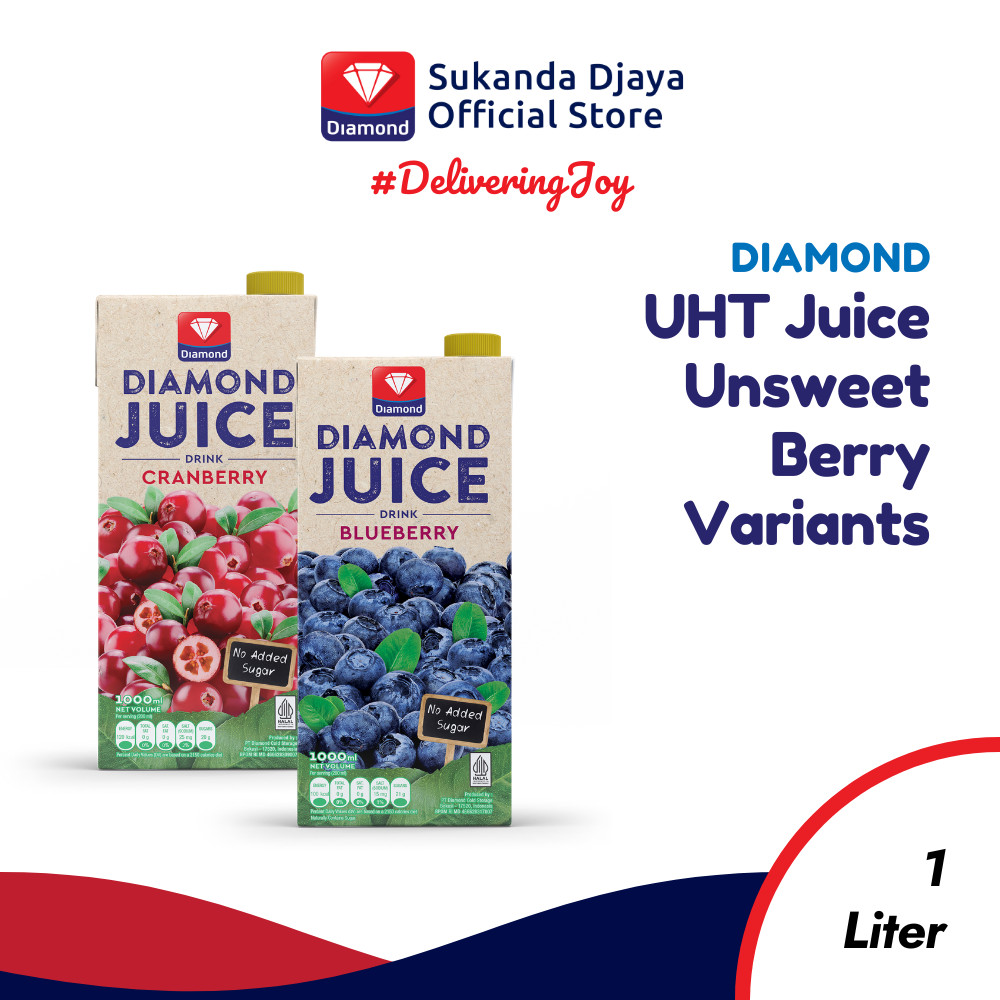 Jual Diamond UHT Juice Unsweet 1L Berry Variants | Shopee Indonesia