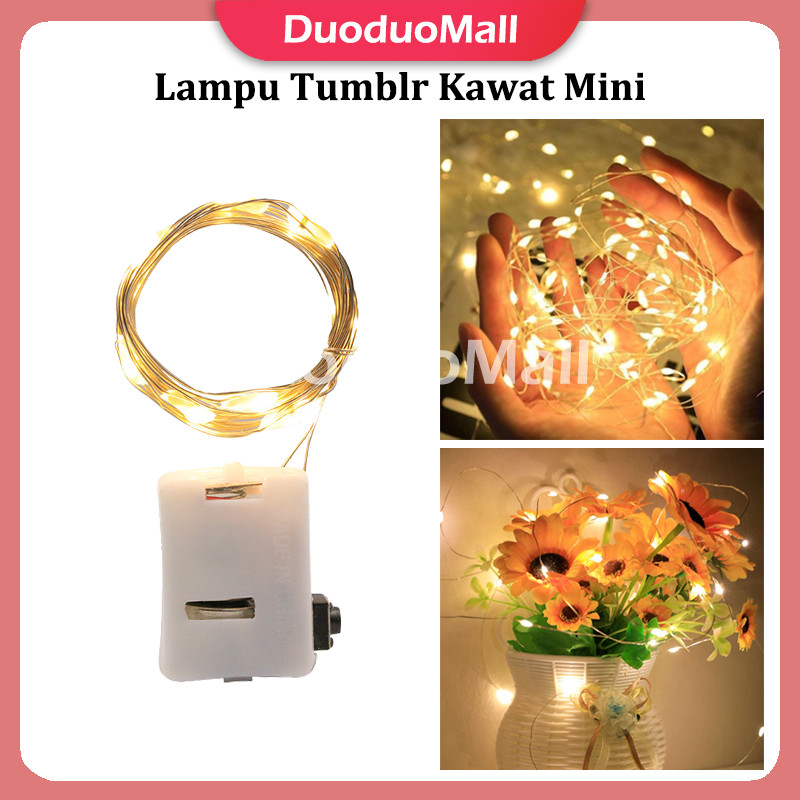 Jual 6pcs Lampu Tumblr Kawat Mini 1 2 3 Meter/Lampu Hias Kawat LED ...