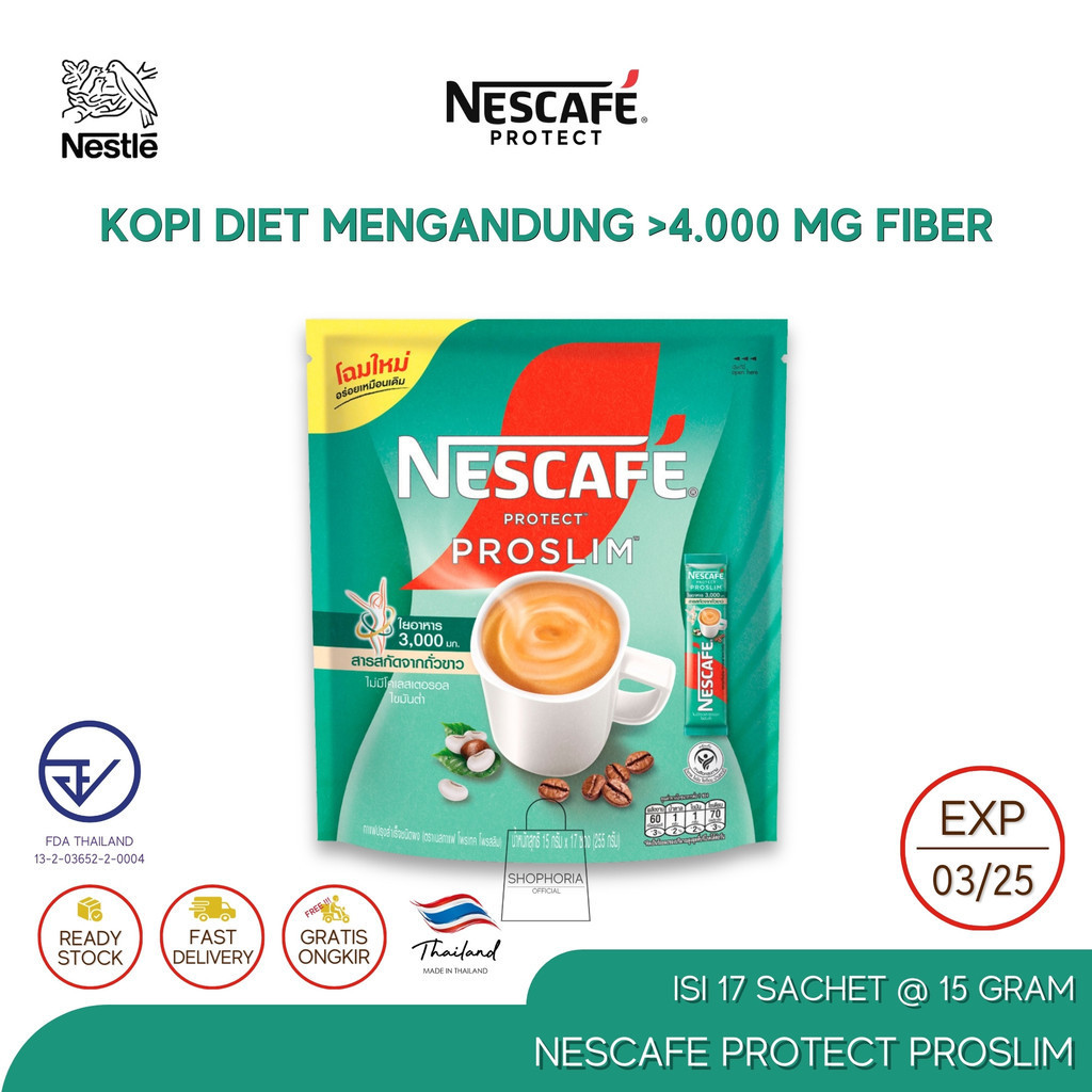 Jual Nestle Nescafe Protect Proslim Instant 3 in 1 Coffee Diet 1 Pack ...
