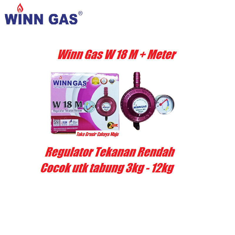 Jual Win Gas Regulator Meter W 18 M + Meter Regulator Gas LPG Tekanan ...