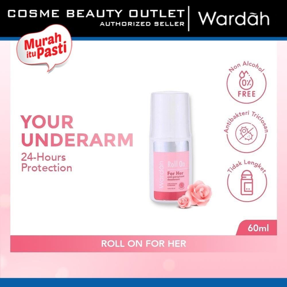Jual ( PROMO ) Wardah Roll On For Her 60 ml - Deodoran Halal Non ...