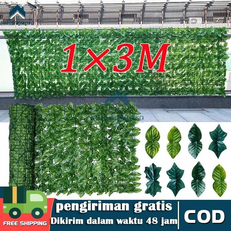 Jual Daun Rambat Sintetis Ukuran 1 Meter x 3 Meter Daun Hias Ornamen ...