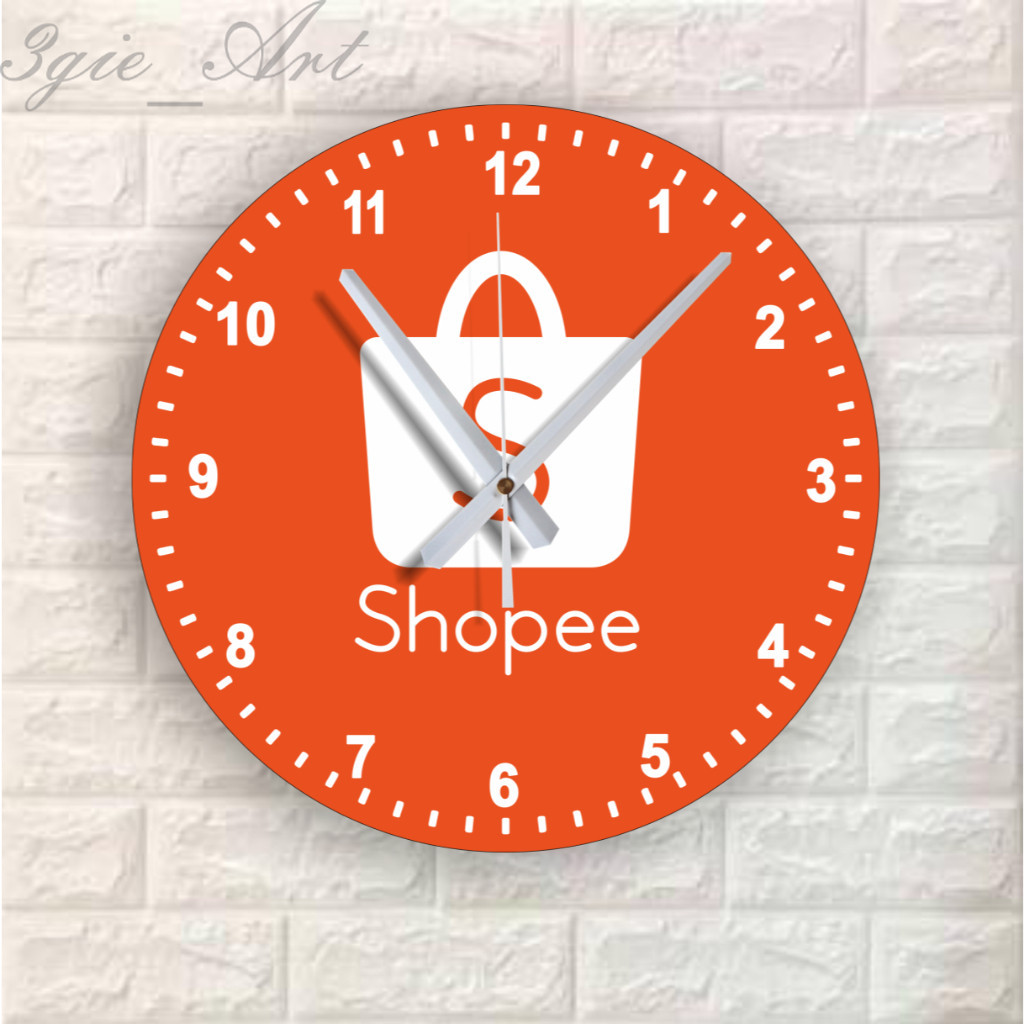 Jual 3gie_art Jam Karakter Custom Jam dinding Karakter Kayu Logo Shopee ...