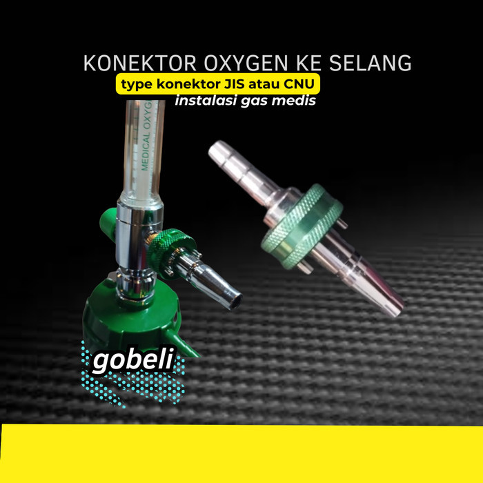 Jual konektor gas medis - Konektor regulator oxygen flowmeter ...