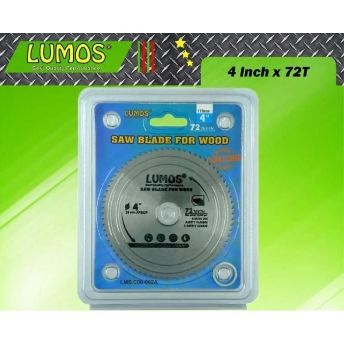 Jual Mata Gerinda Potong Kayu 4 inch Circle Circular Saw Blade 4 x 72 T LUMOS | Shopee Indonesia