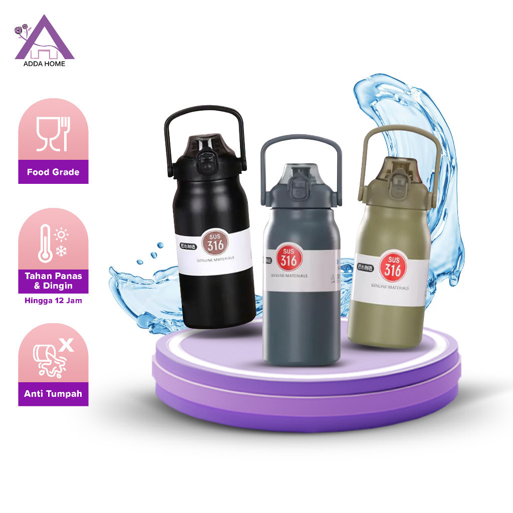 Jual Termos Tumbler Botol Minum Tahan Panas Dingin Stainless Steel 316 Tumbler 1200ml | Shopee ...
