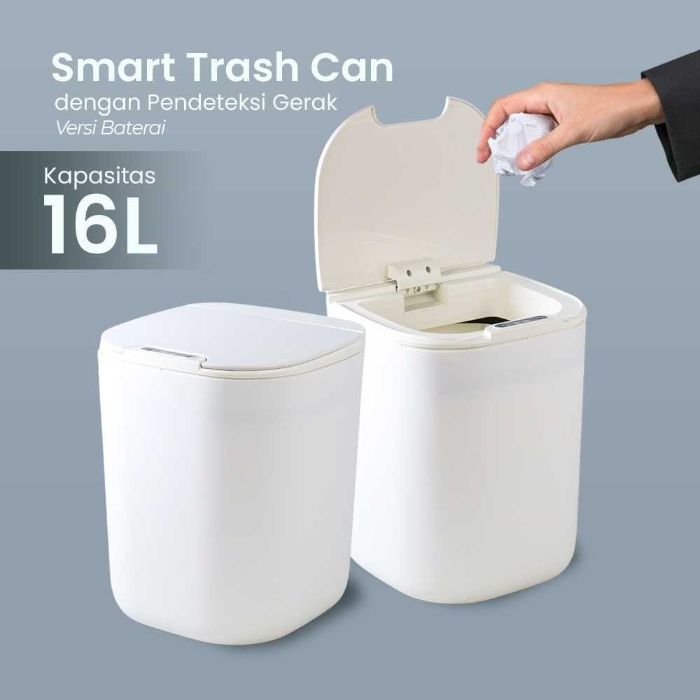 Jual Tempat Sampah Elektrik Smart Trash Motion Sensor 16L Versi Baterai ...