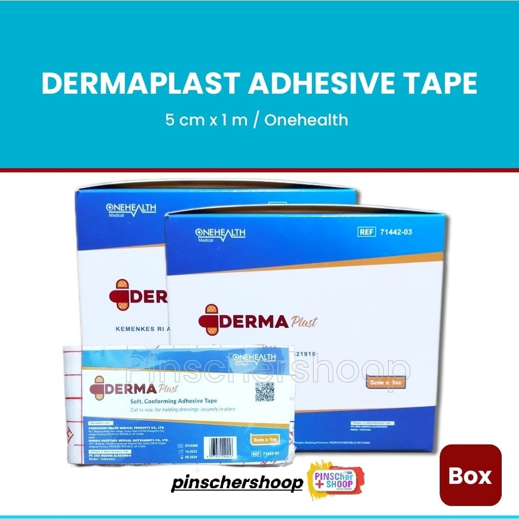 Jual Dermaplast Adhesive Tape 5 cm x 1 m Onehealth Plester Non Woven ...