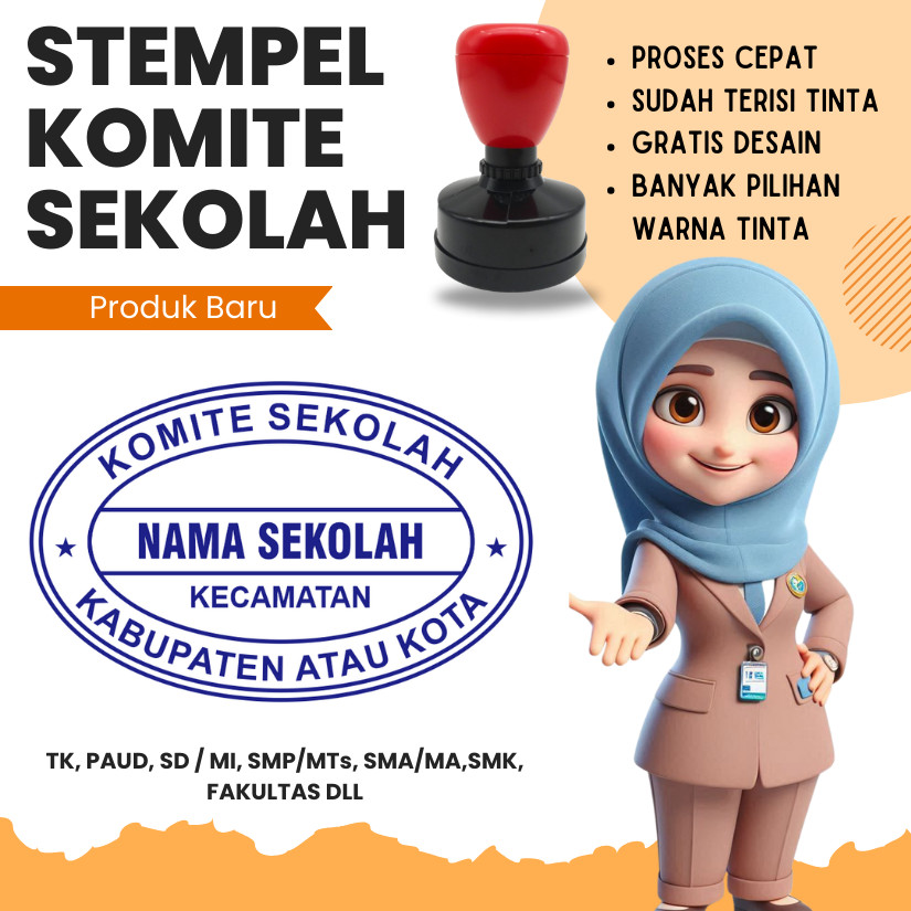 Jual Stempel Komite Sekolah OVAL | Shopee Indonesia