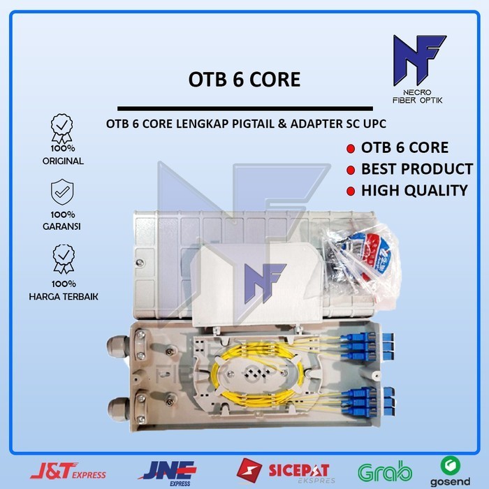 Jual OTB 6 Core Lengkap Adapter dan Pigtail SC-UPC/OTB/ Fiber Optik | Shopee Indonesia