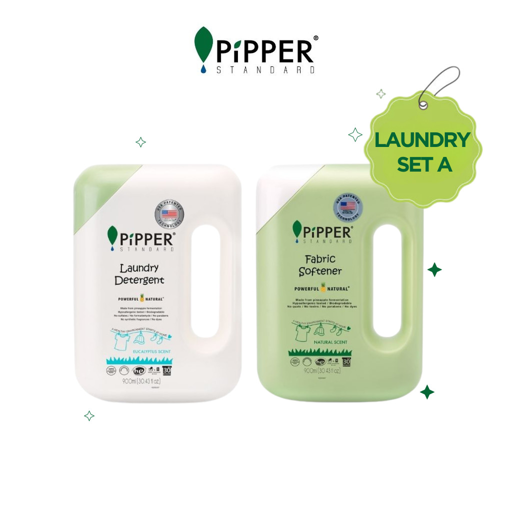 Jual Pipper Laundry SET Package (Laundry Detergent 900 ml & Fabric ...