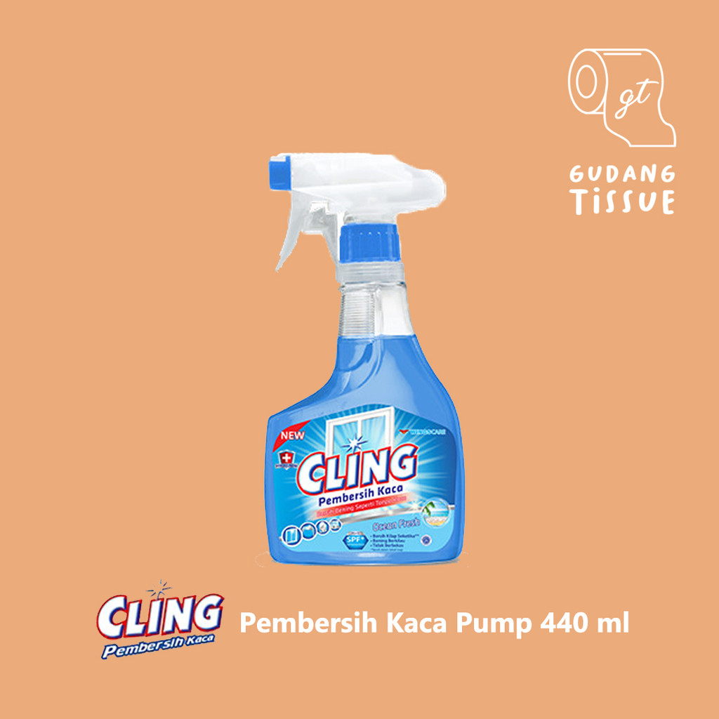 Jual Cling Pembersih Kaca Ocean Fresh Pump 440 ml | Shopee Indonesia