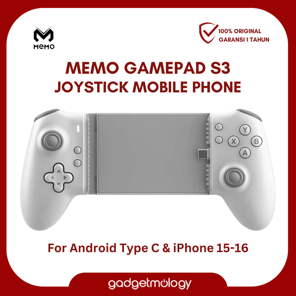 Jual MEMO Gamepad S3 Type C Controller Hall Effect JoyStick for iOS ...
