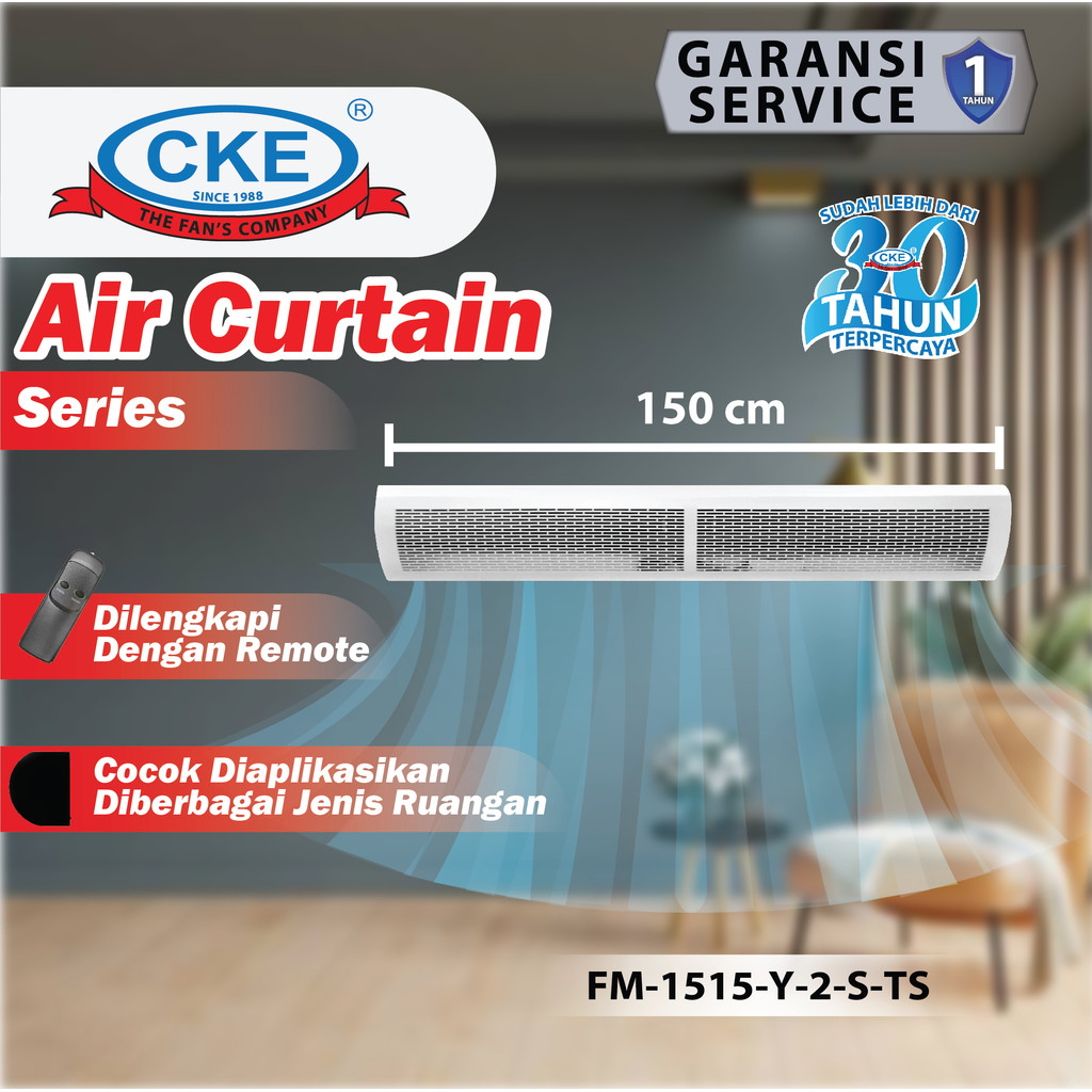Jual CKE Air Curtain FM-1515-Y-2-S-TS 1.5 Meter Air Door Tirai Udara ...