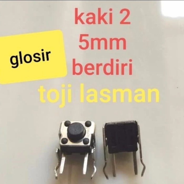 Jual BSM ( TOUCH SW TC 0606F15/50 2P ) SWITH SWITCH SAKLAR ON OFF TOMBOL 2 PIN KAKI P BERDIRI ...