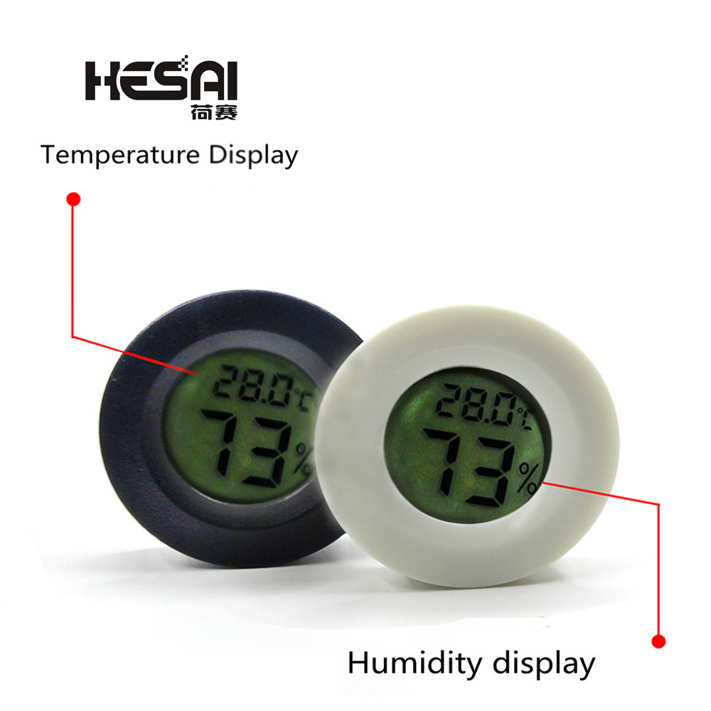 Jual Black White Mini LCD Digital Thermometer Hygrometer Fridge Freezer ...