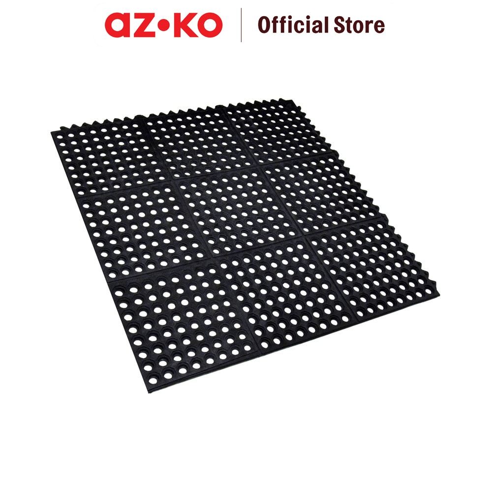 Jual AZKO Kris 91X91X1 cm Karpet Heavyduty Anti Slip - Hitam Karpet ...