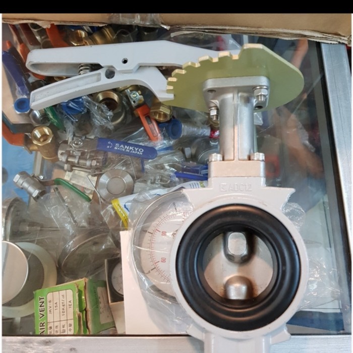 Jual 5 inch butterfly valve kitz 10k / butterfly alumunium kitz smta ...