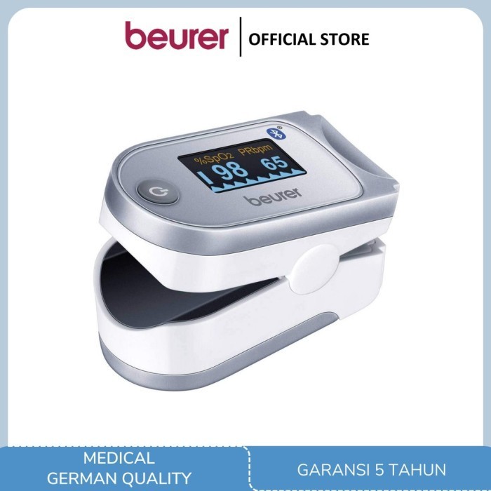 Jual Beurer Finger Pulse Oximeter PO-60 With Bluetooth Saturasi Oksigen ...