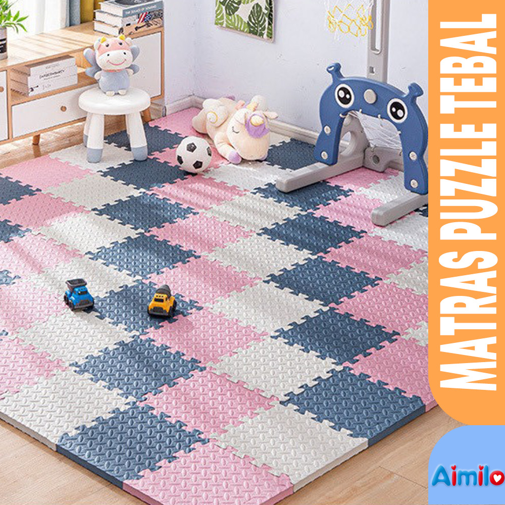 Jual Matras Puzzle Evamat Tebal 12mm 30x30cm Playmate Bayi Alas Bermain ...