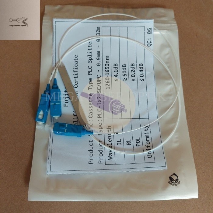 Jual Passive Splitter/PLC Splitter 1:2 SC-UPC PENDEK FTTH | Kabel Fiber ...