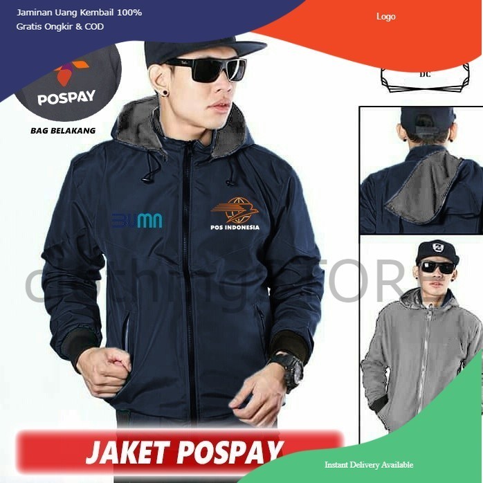 Jual JAKET DRIVER POSPAY / JAKET POS INDONESIA / JAKET PAK POS / JAKET ...