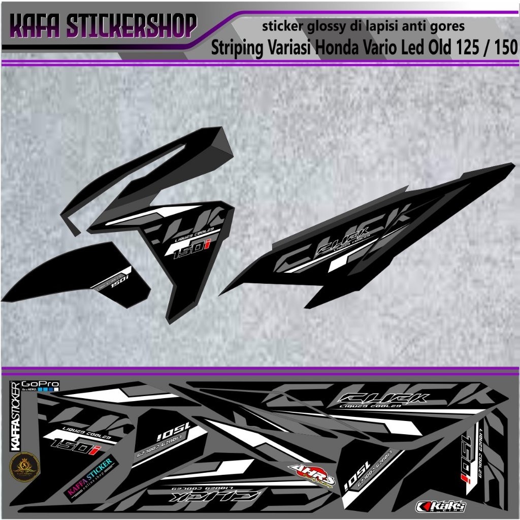Jual VARIASI MOTOR Striping Variasi Honda Vario Led 2015 2017 Sticker Motif Simple List Custom ...