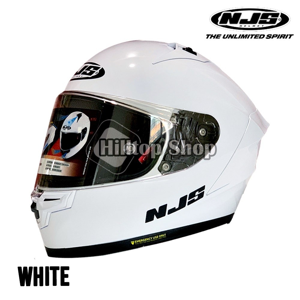Jual Helm NJS ZX-1R Solid Full Face Helmet | Shopee Indonesia
